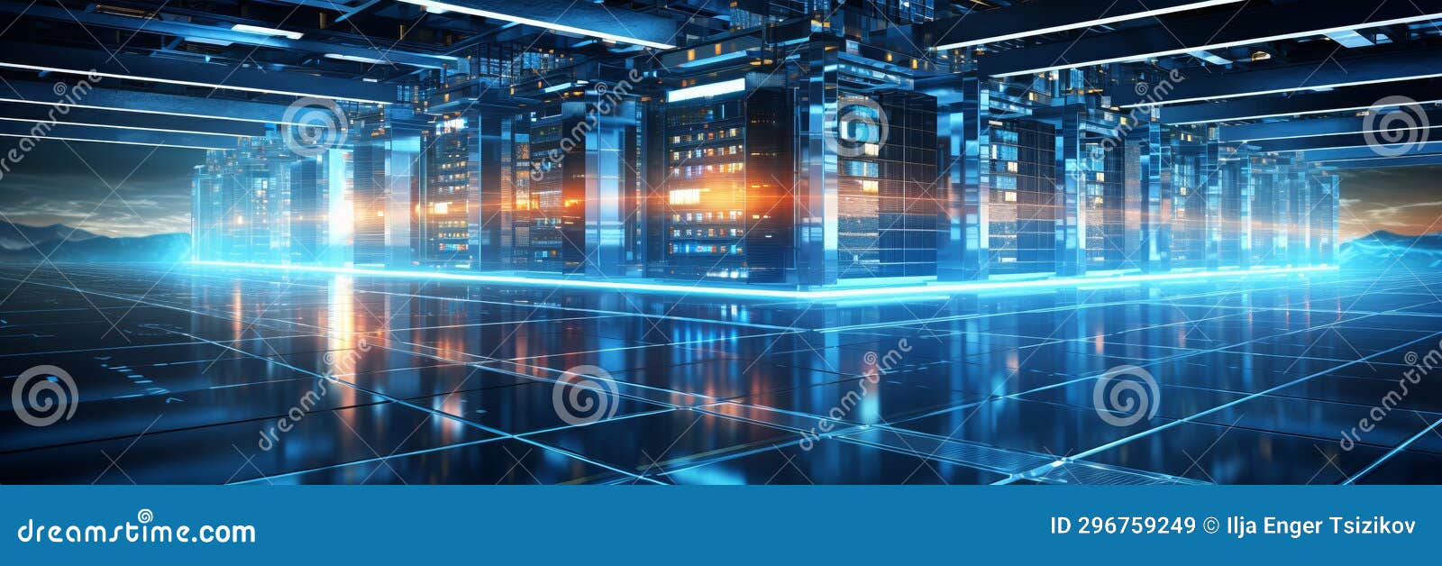 Visually Captivating Modern Data Center with State of the Art Server ...