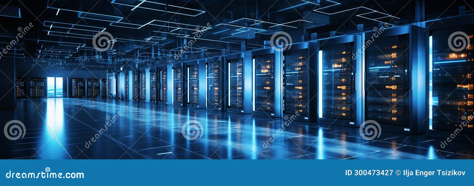 Visually Captivating Modern Data Center with State of the Art Server ...