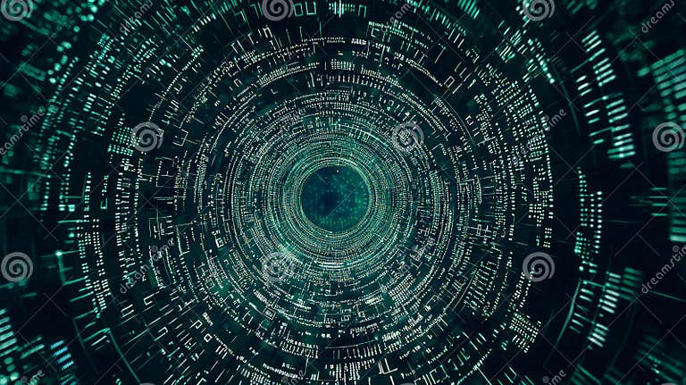 Binary Matrix Flow through a Digital Portal. Generative AI Stock ... Binary Matrix Flow through a Digital Portal. Generative AI Stock ...