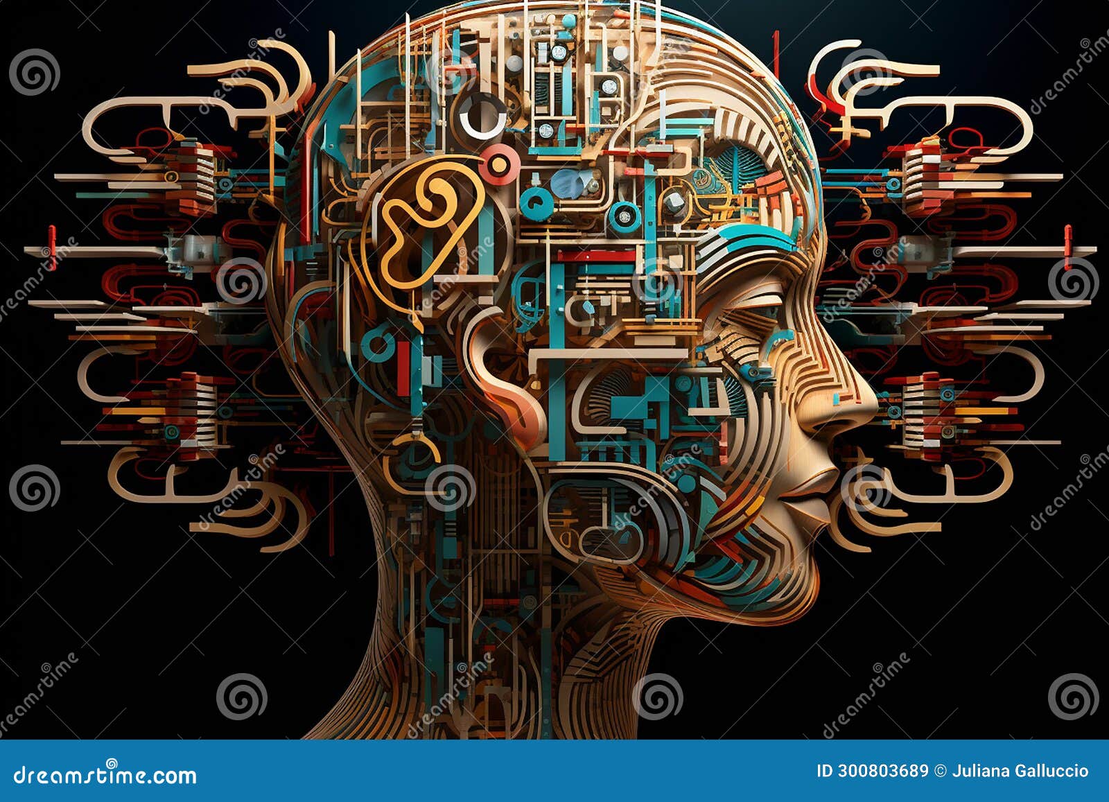 Labyrinthine Brain Complexity Stock Image - Image of neural, networks ...