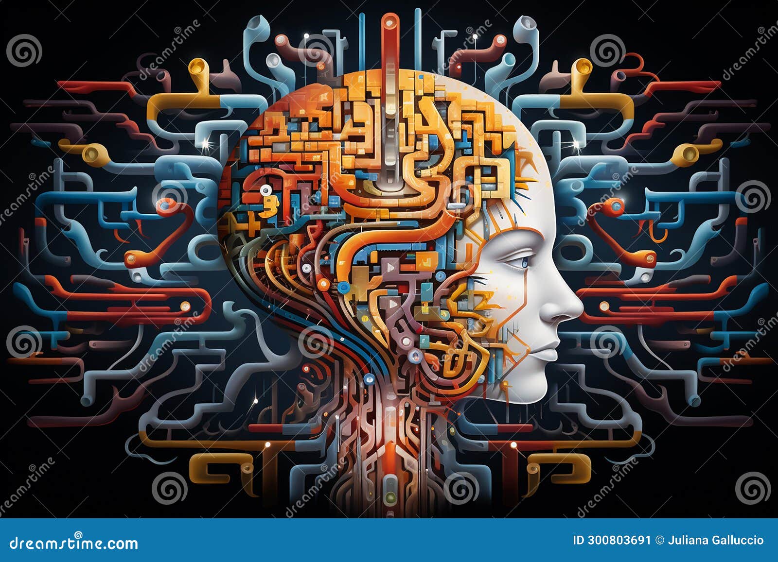 Labyrinthine Brain Complexity Stock Image - Image of symbolism ...