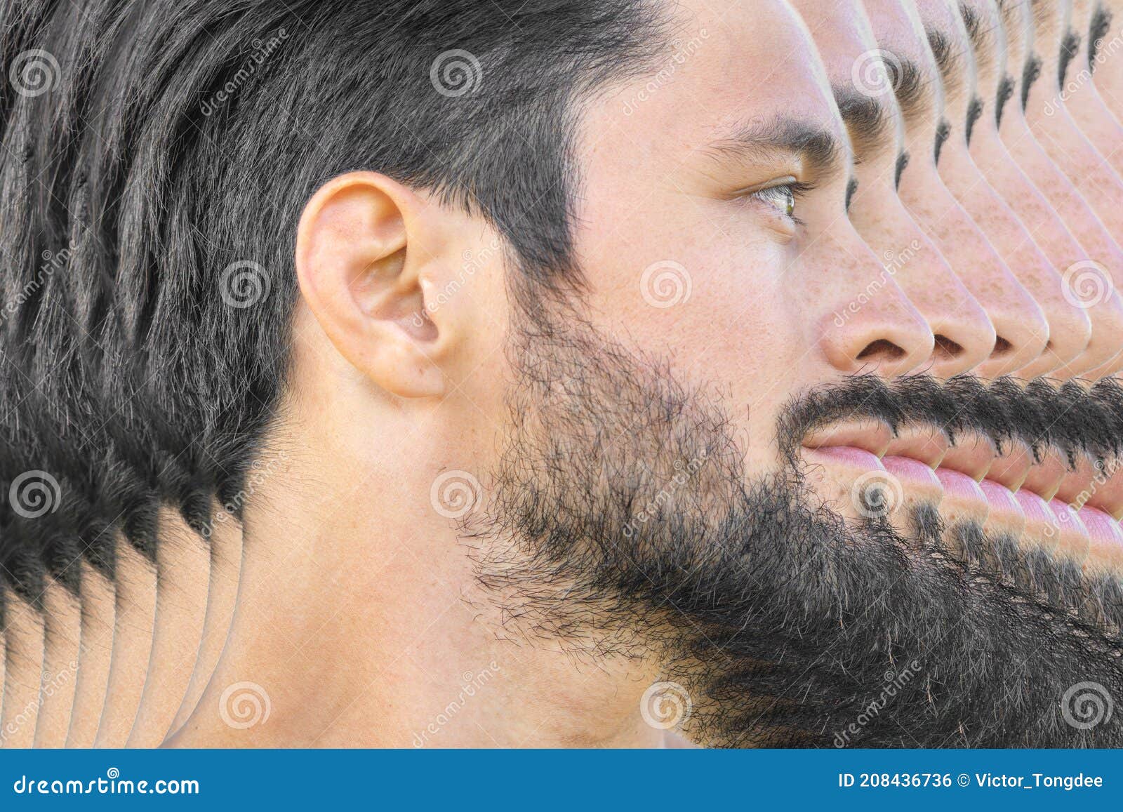 Visually Distorted Portait of a Man Stock Photo - Image of creative ...