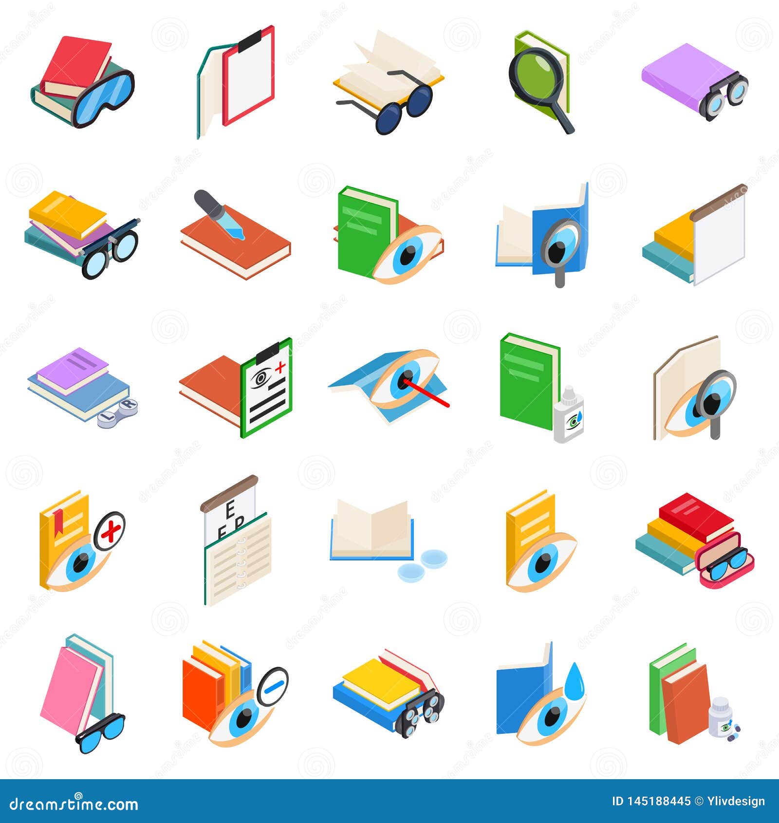 Visually Impaired Icons Set, Isometric Style Stock Vector ...