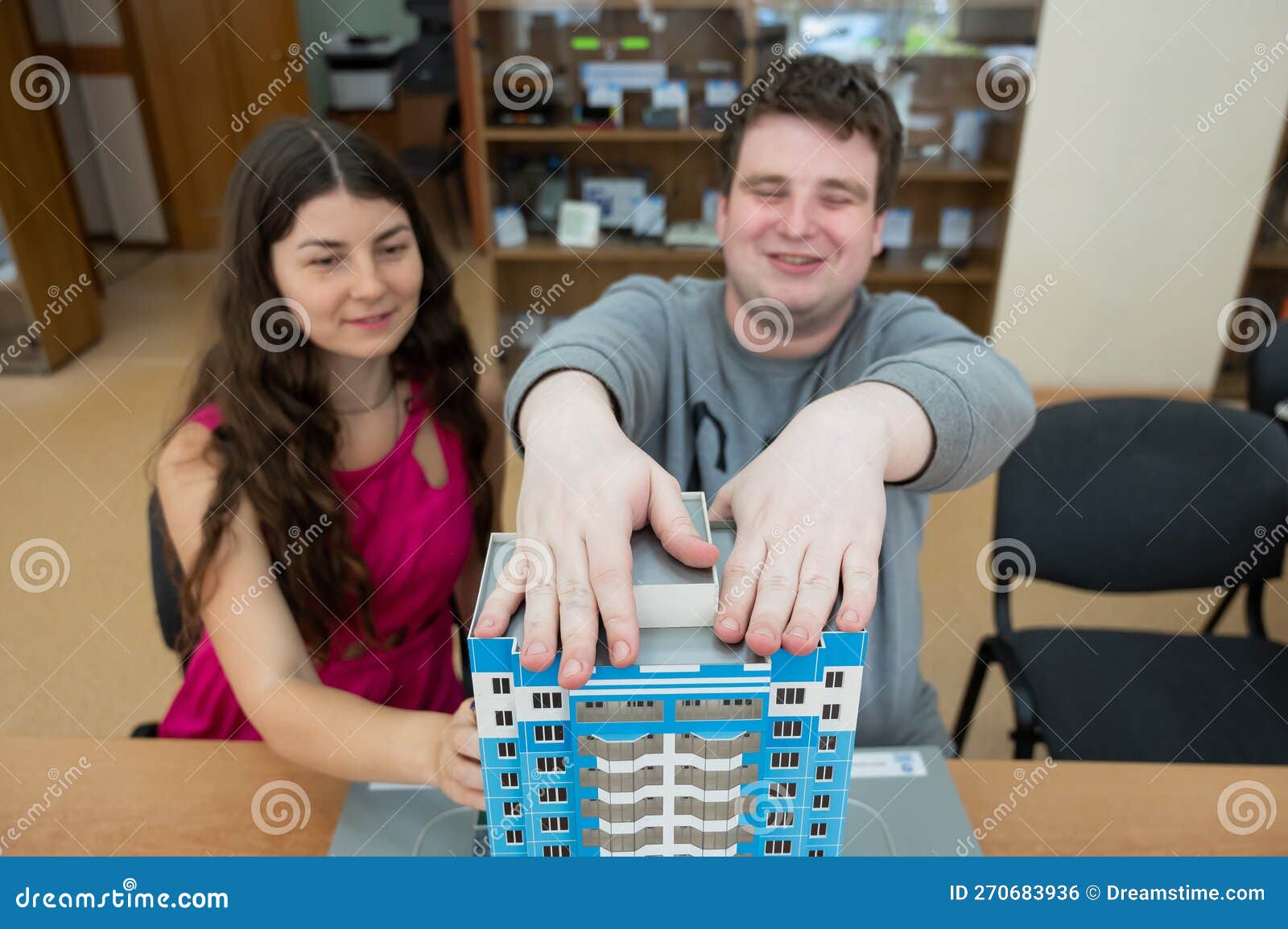 A Visually Impaired Man Uses a Scanning and Reading Machine. Stock ...