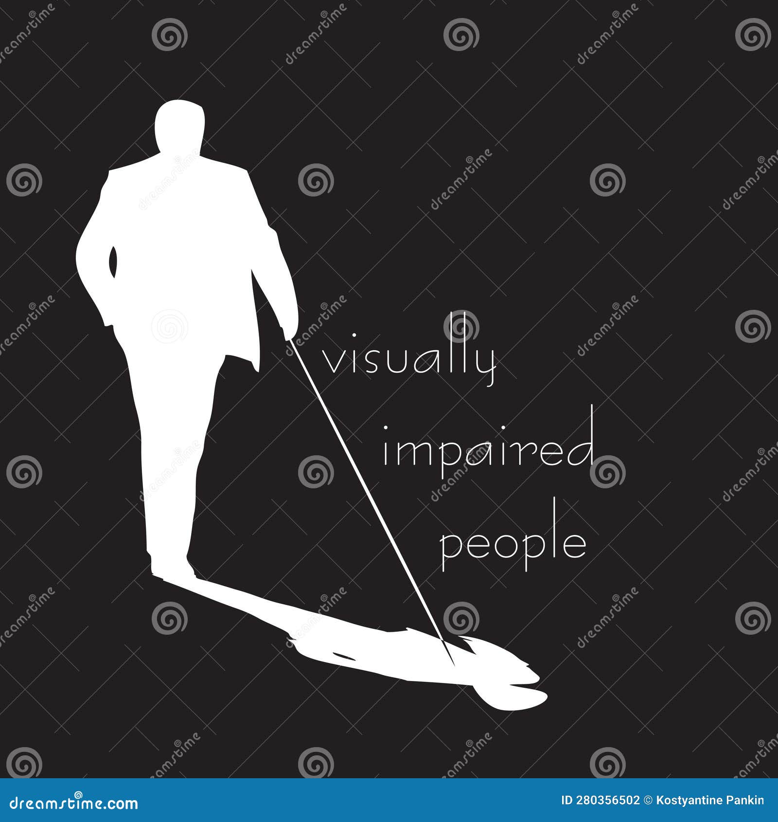 Visually impaired people stock vector. Illustration of cure - 280356502