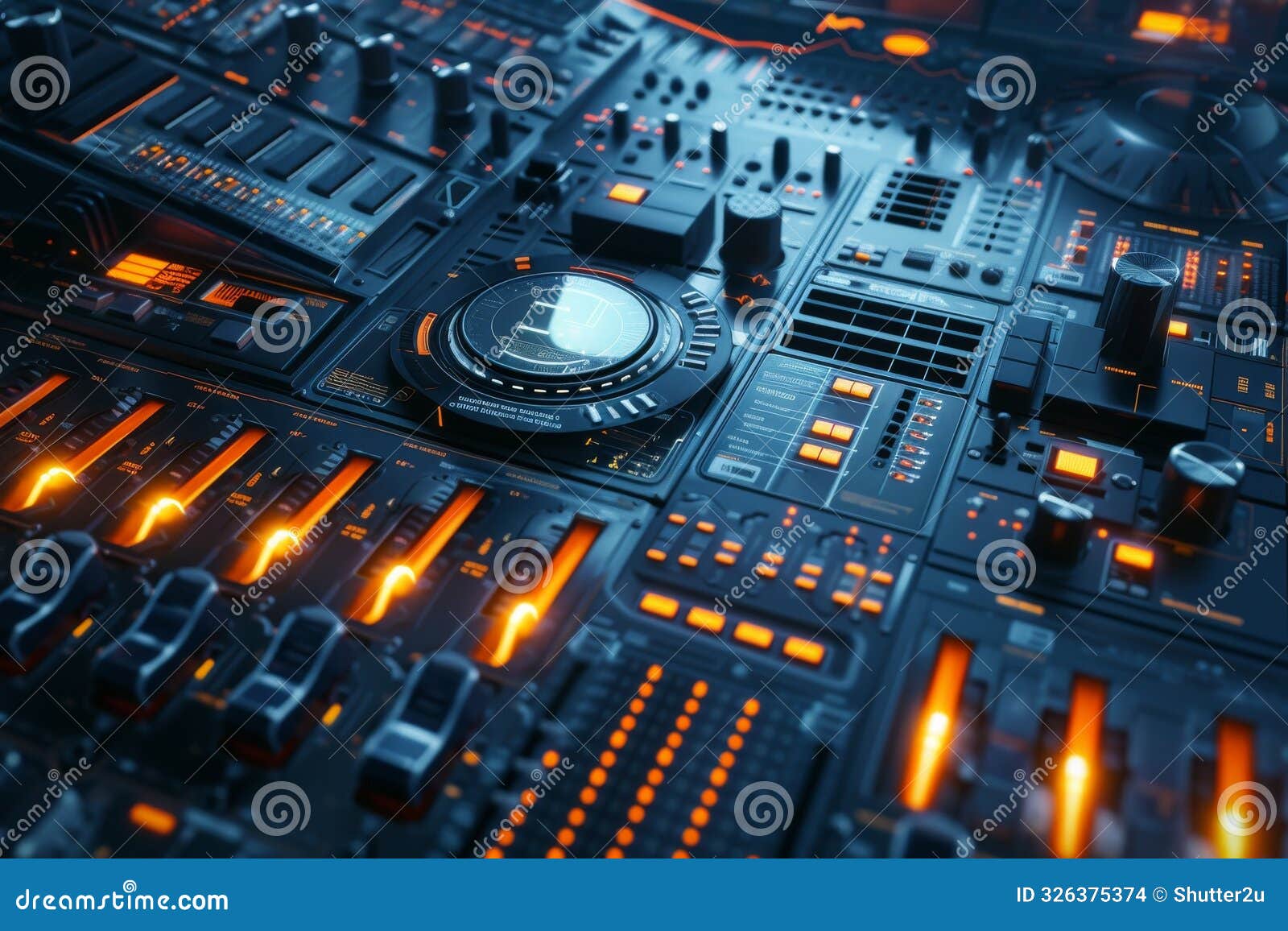 Visually Interpret a High-tech Audio Control Panel, Which Could Be Used ...