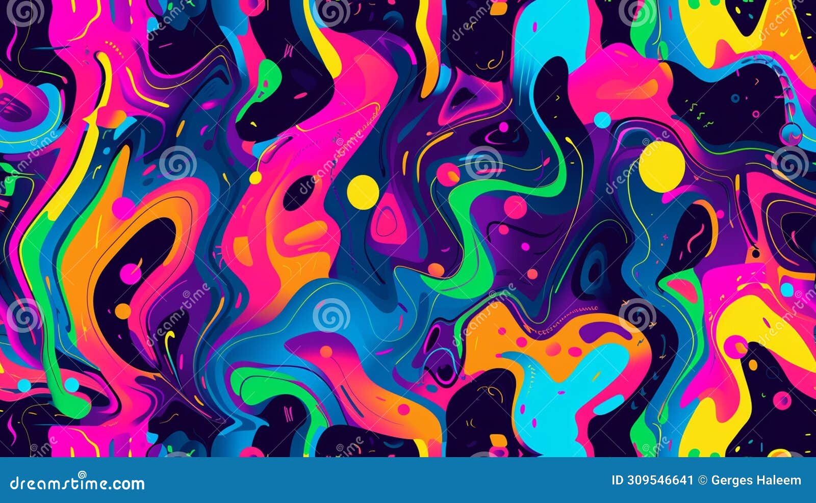 Psychedelic Patterns: Watercolor Kitchen Illustration | CartoonDealer ...