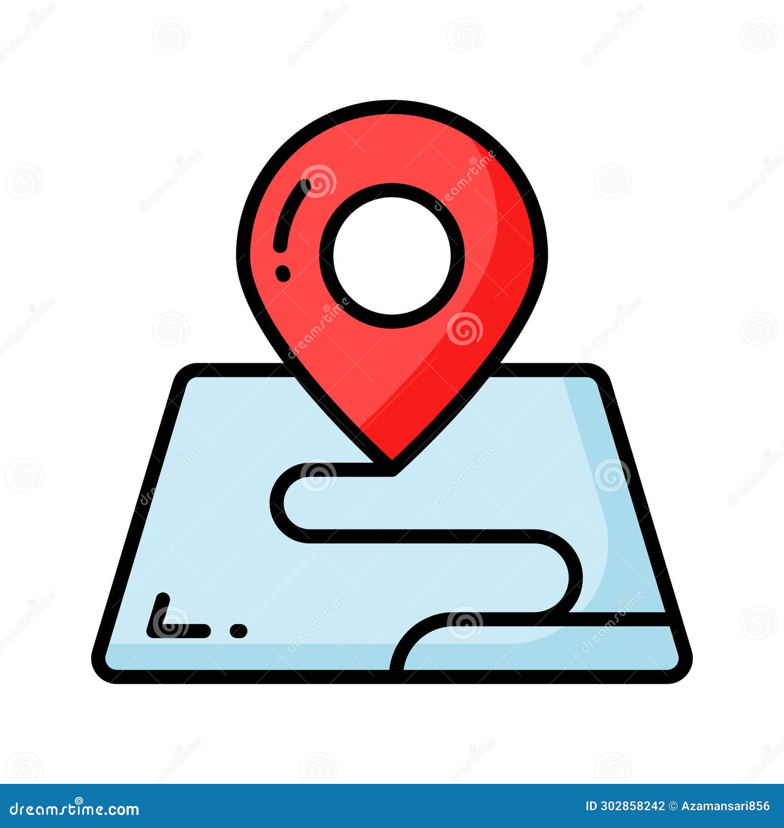Visually Perfect Icon of Location Map, Editable Vector Stock Vector ...