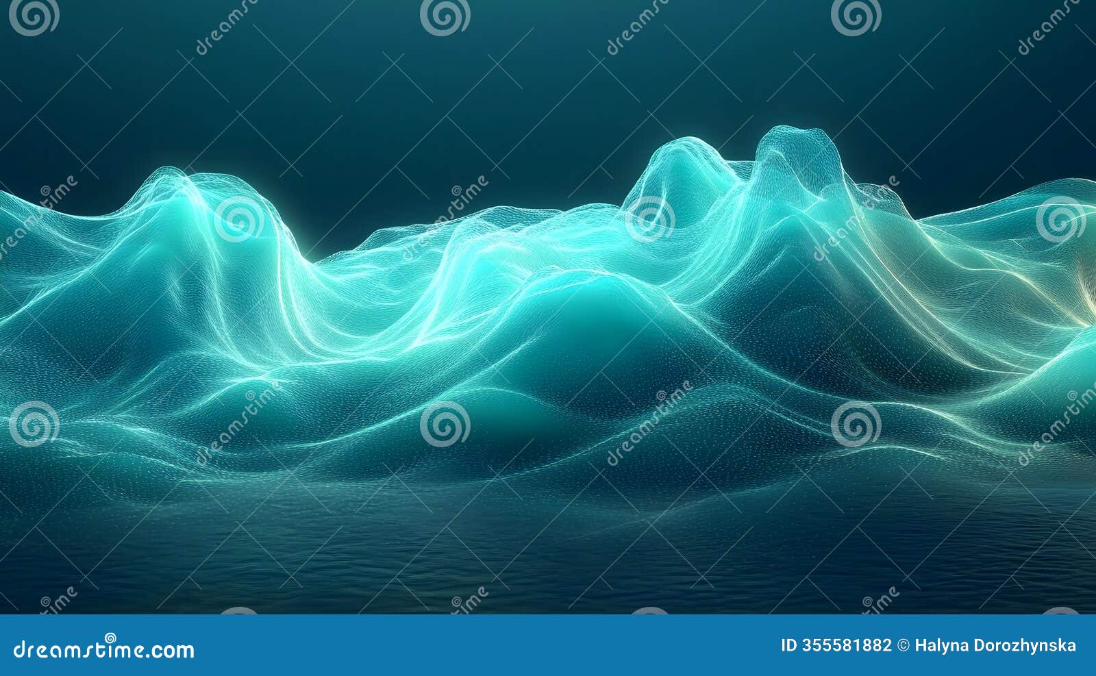 Visually Rich Representation of Wave Patterns. Generative AI Stock ...