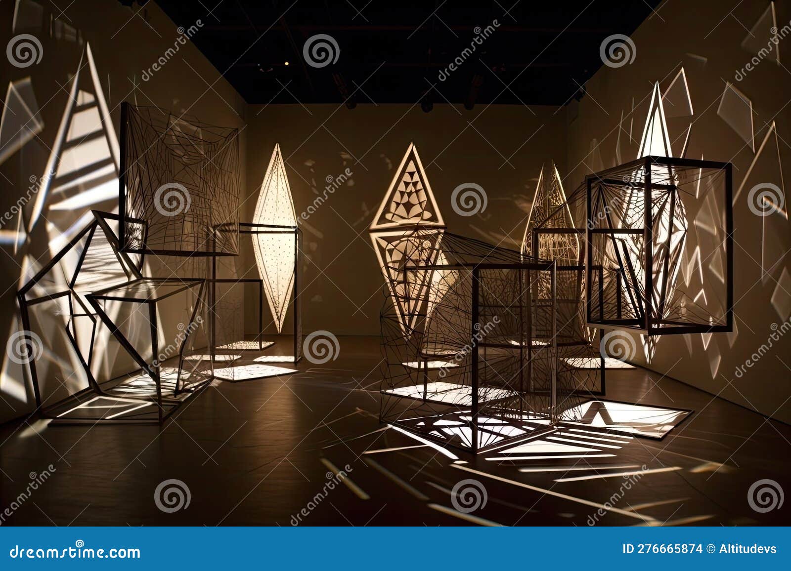 Visually Stimulating Geometric Art Installation, with Lights and ...