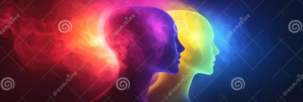 Visually Striking Abstract Faceless Avatars Surrounded by Vibrant ...