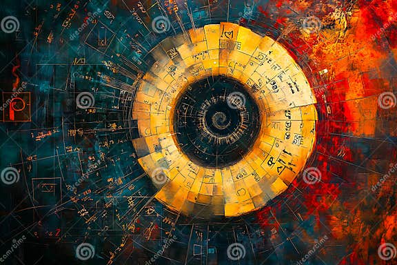 A Swirling Visualization of Pi Surrounded by Math Symbols, Ai Generated ...