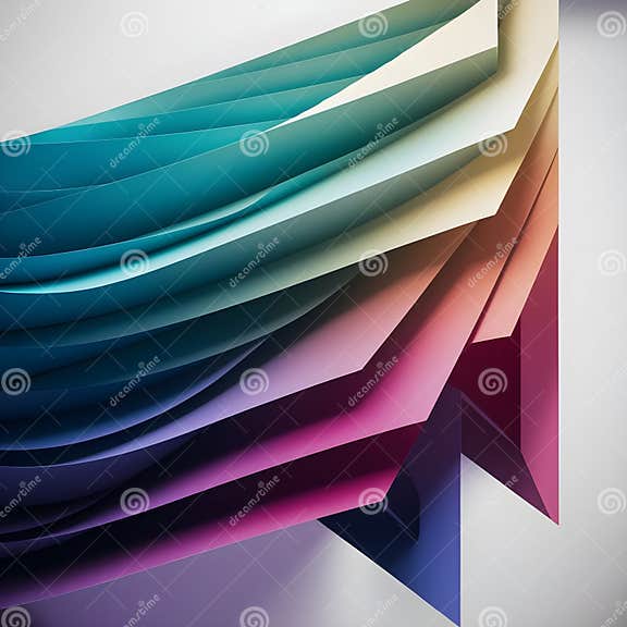 A Visually Striking 3d Papercut Design Featuring Stock Illustration ...