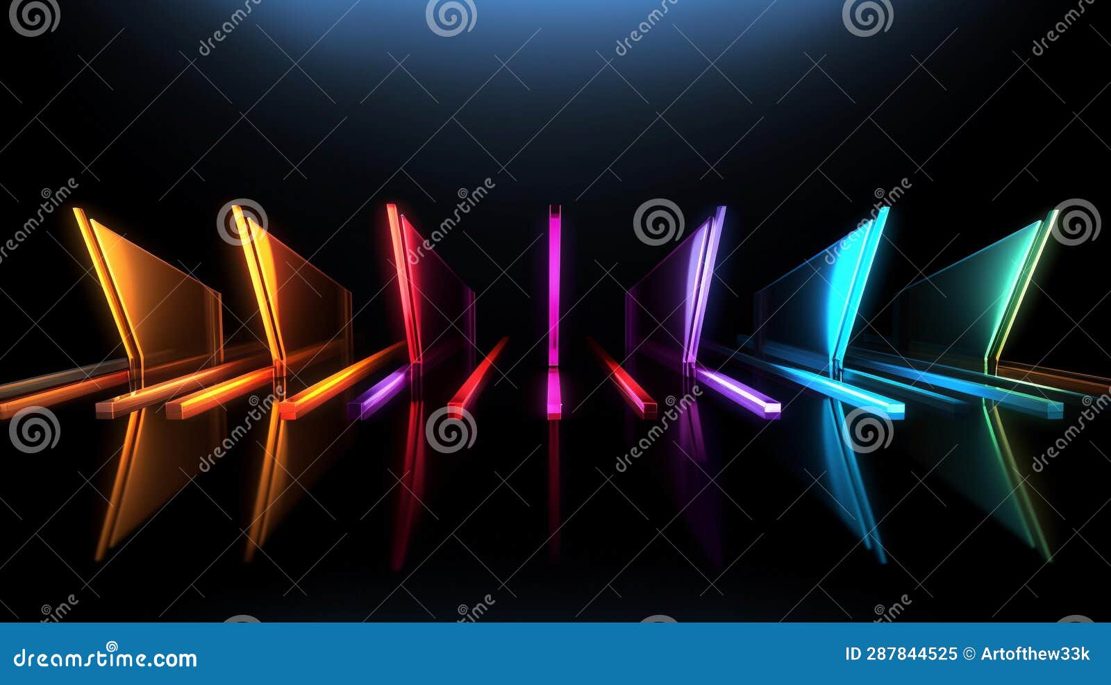 Dynamic Arrows: Intense Competition in Vibrant Colors Stock ...