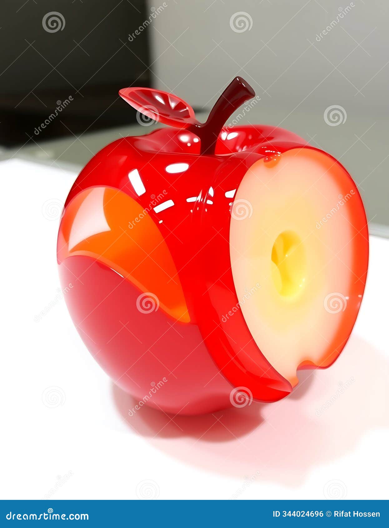 Creative Sliced Red Apple Sculpture with Vibrant Layers - Modern ...