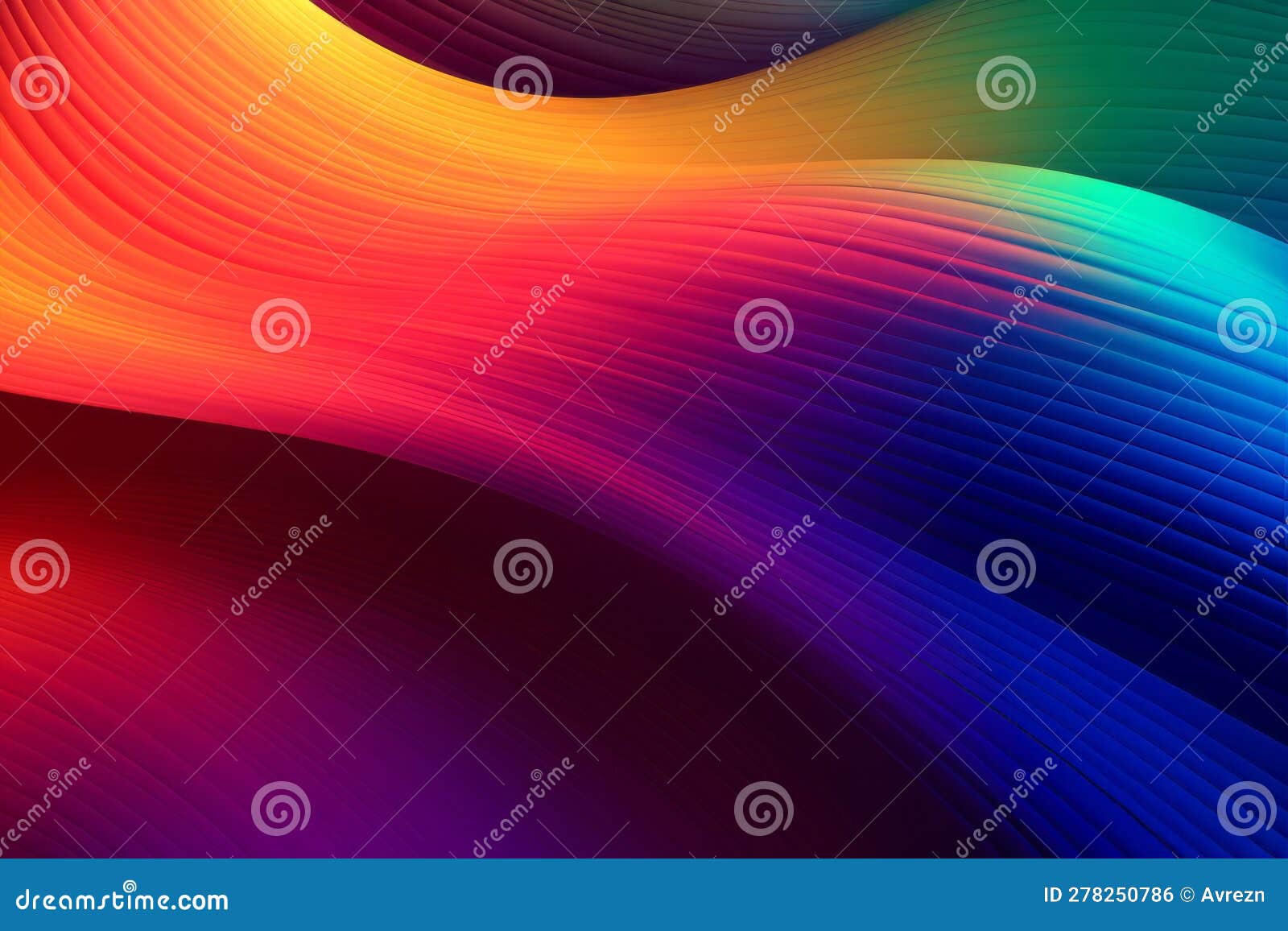 Colorful Light on Dark: Rainbow Screen Background, Generative AI Stock ...