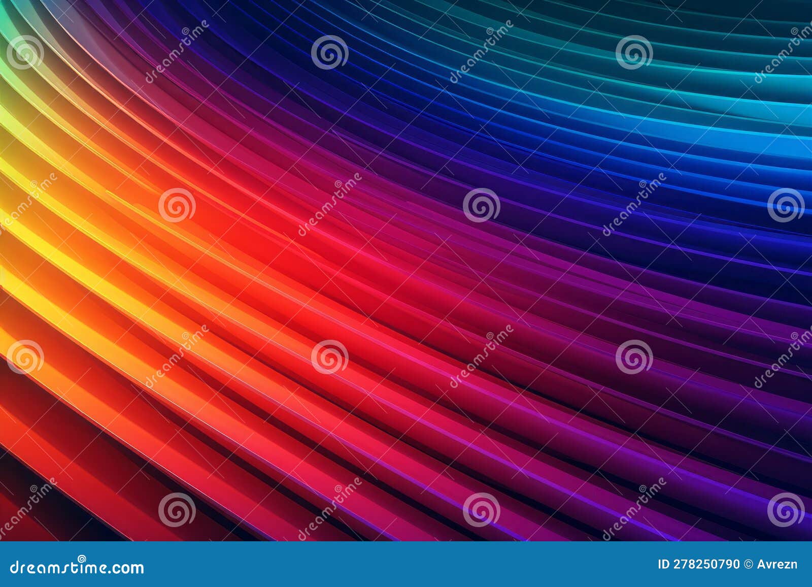 Colorful Light on Dark: Rainbow Screen Background, Generative AI Stock ...