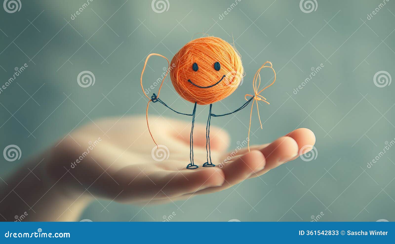 A Visually Striking Illustration of a Hand Holding a Cartoon Stick ...