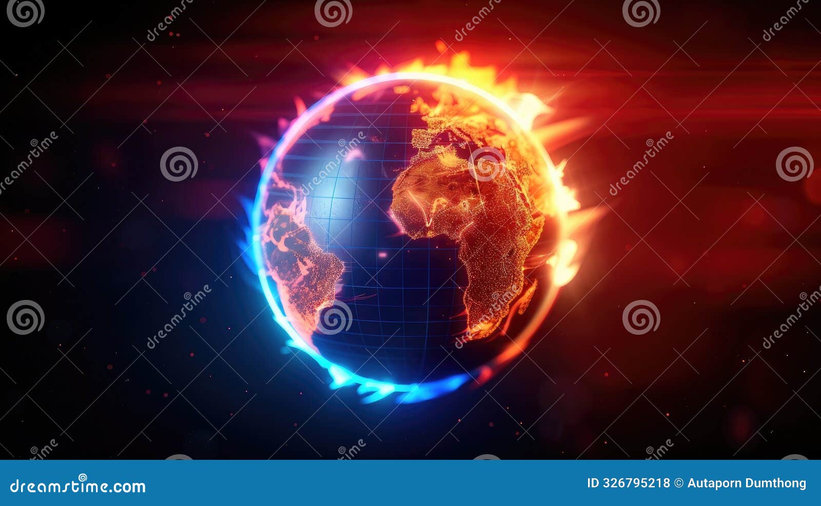 A Visually Striking Image of Earth Displaying Dramatic Temperature ...