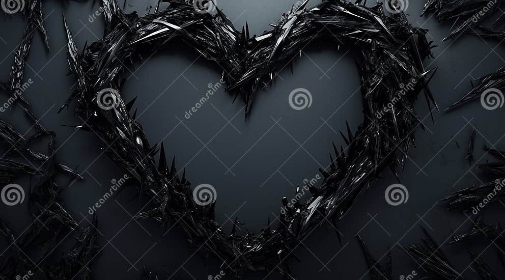 A Visually Striking Image of a Heart Shape Constructed from Sharp ...