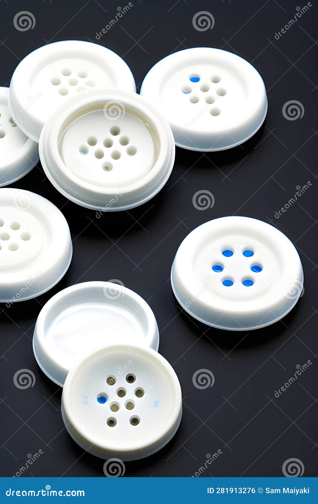 Open White and Blue Button Capsule Tablets Generated by Ai Stock ...