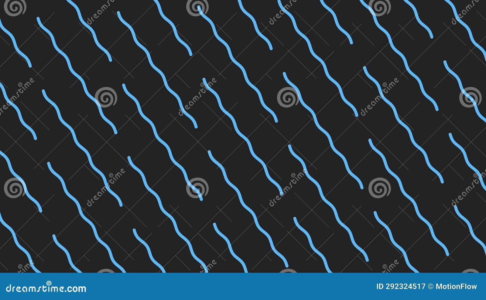 Elegant Blue Line Seamless Pattern on Black Background Stock Video ...
