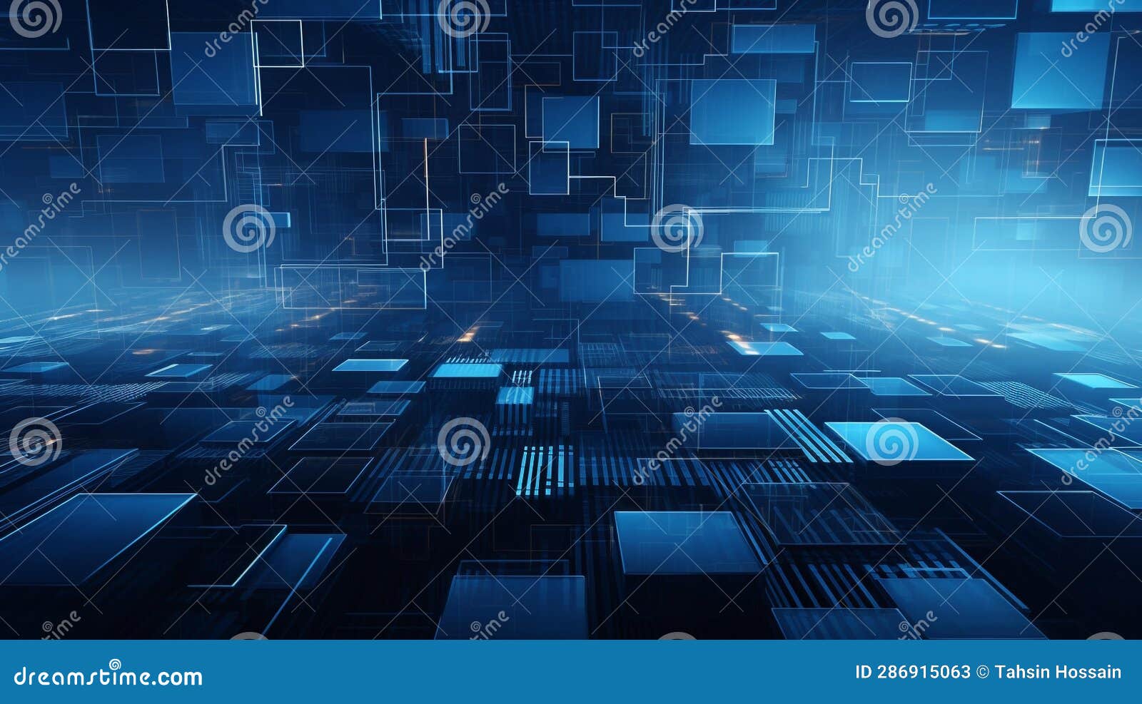 A Visually Stunning Abstract Technology Background in Shades of Blue ...