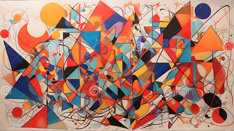 Dynamic Abstract Artwork Inspired by Geometric Patterns Stock ...