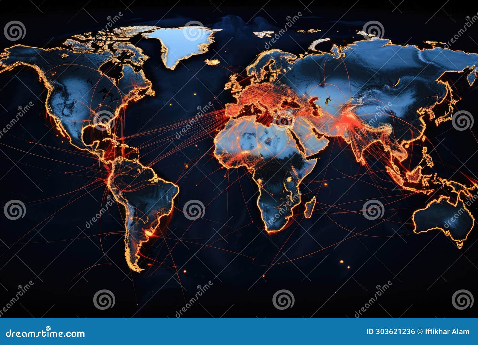 A Visually Stunning Map that Showcases the World at Night, with ...