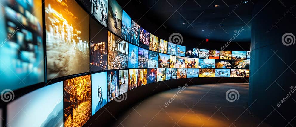 A Visually Stunning Multimedia Streaming Wall Showcasing Various ...