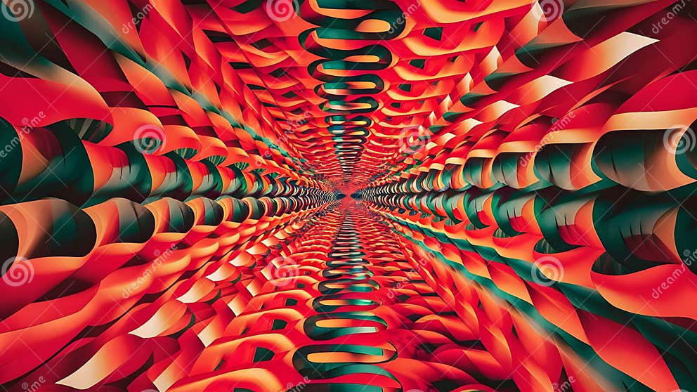 A Visually Stunning Optical Illusion. Hypnotic Abstract Pattern with Recursive Structure Stock ...
