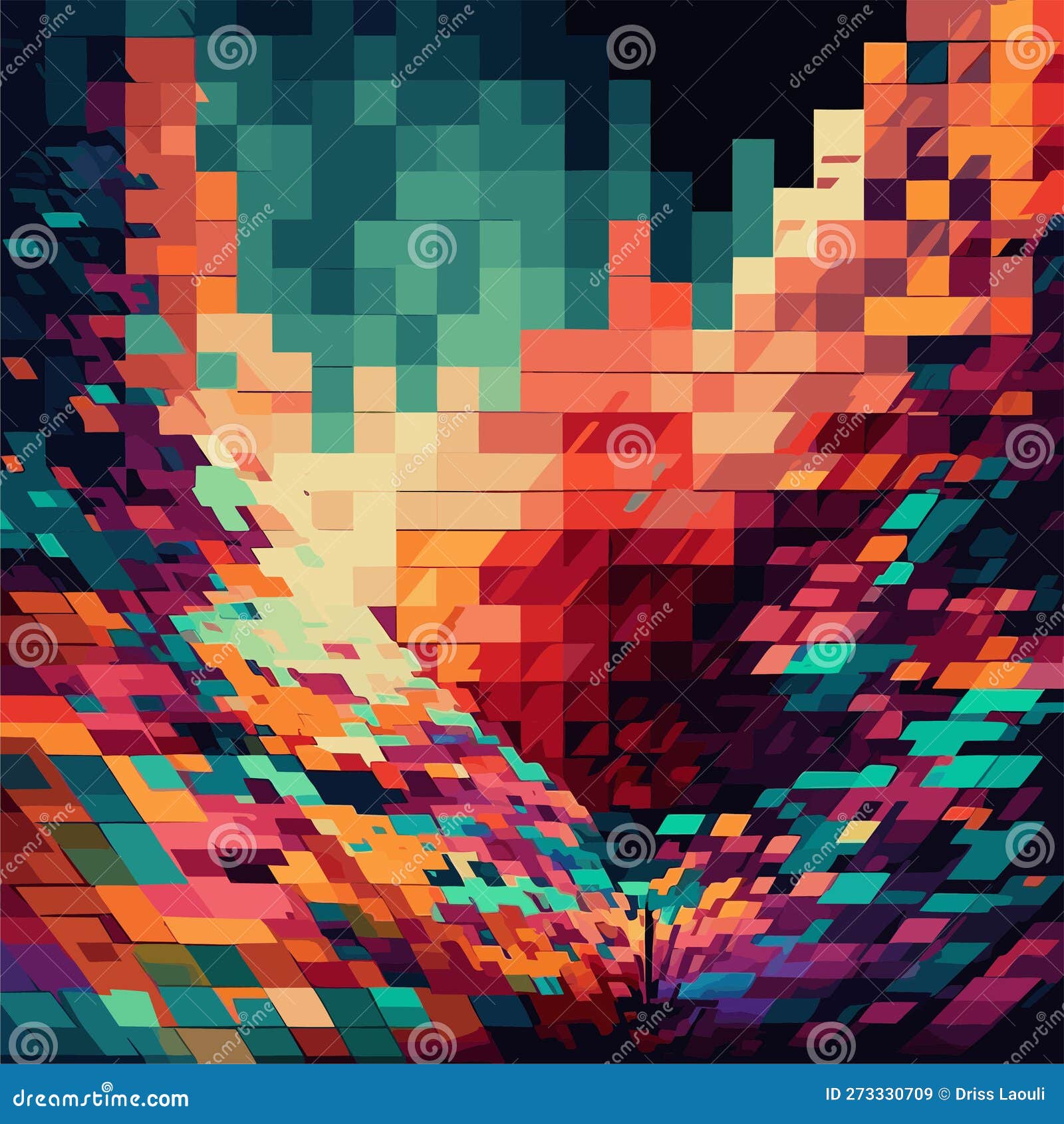 An Abstract Illustration Inspired by Pixels - Artwork 8 Stock ...