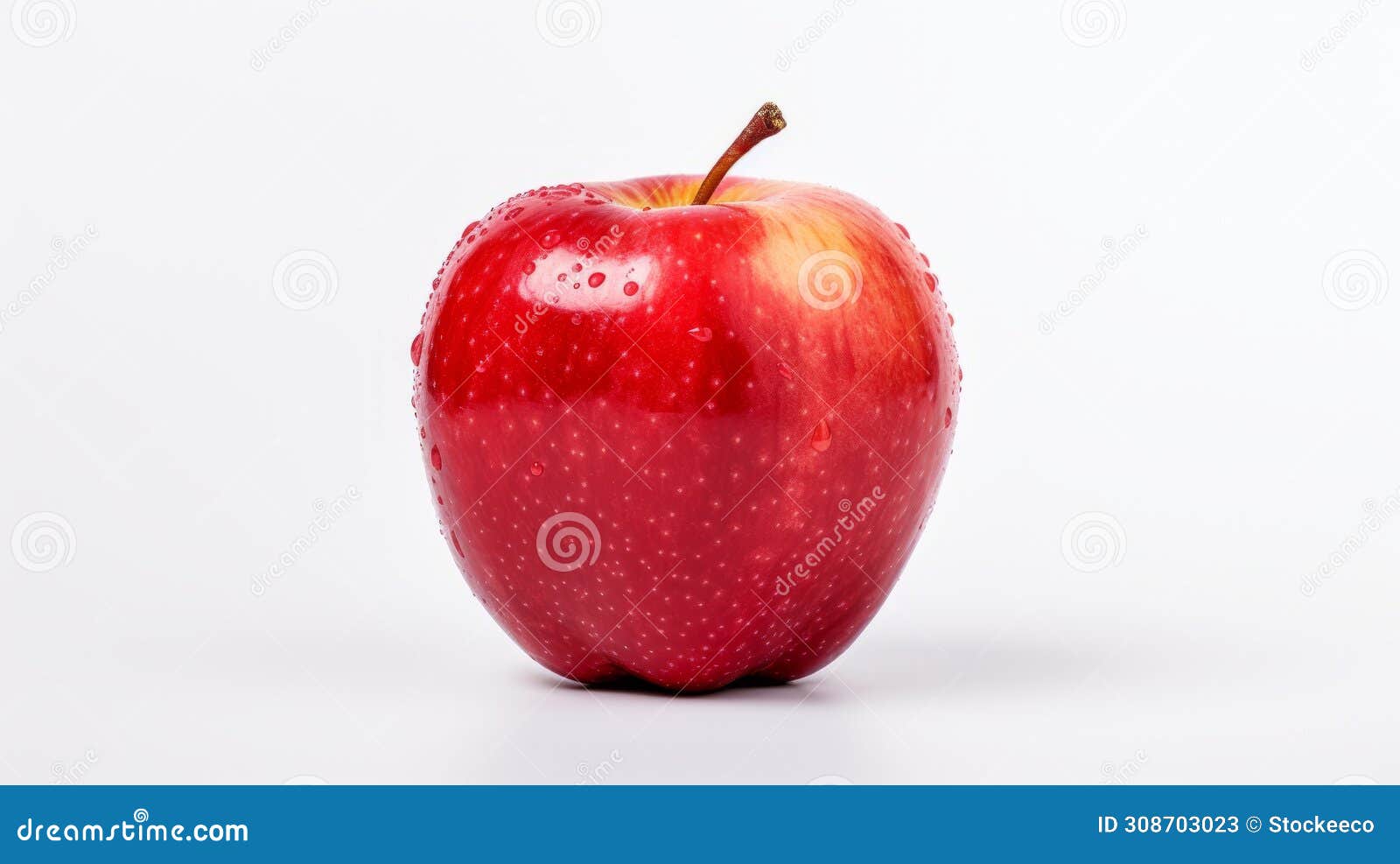 Visually Tactile Red Apple on White Background Stock Illustration ...