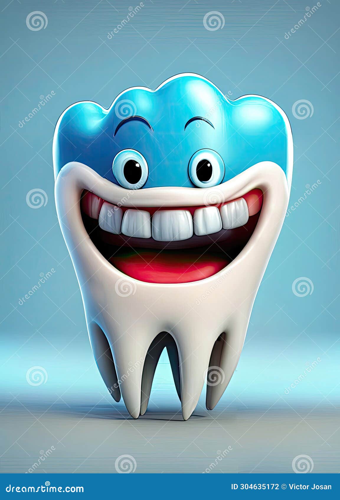 Visuals Featuring Cute and Happy Tooth Characters with Smiling Faces ...