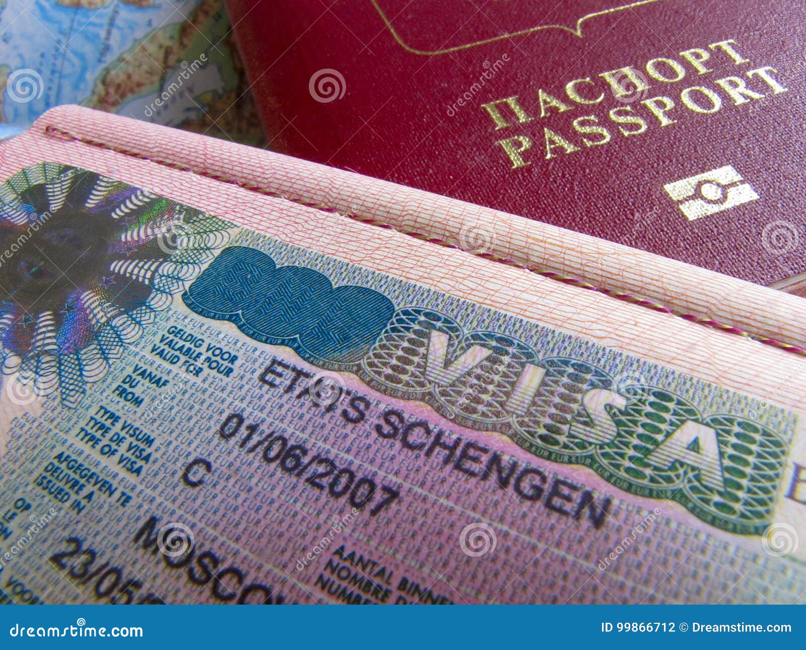 Visum-schengen-pass arkivfoto. Bild av förlagor, lopp - 99866712