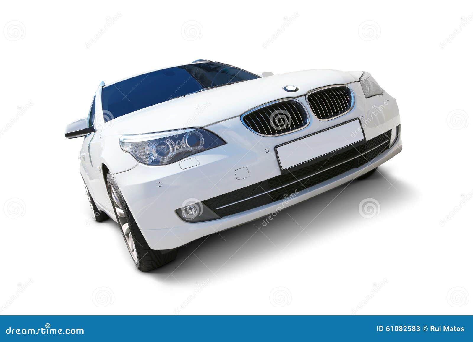 Vit bil BMW 5 serie fotografering för bildbyråer. Bild av prakt - 61082583