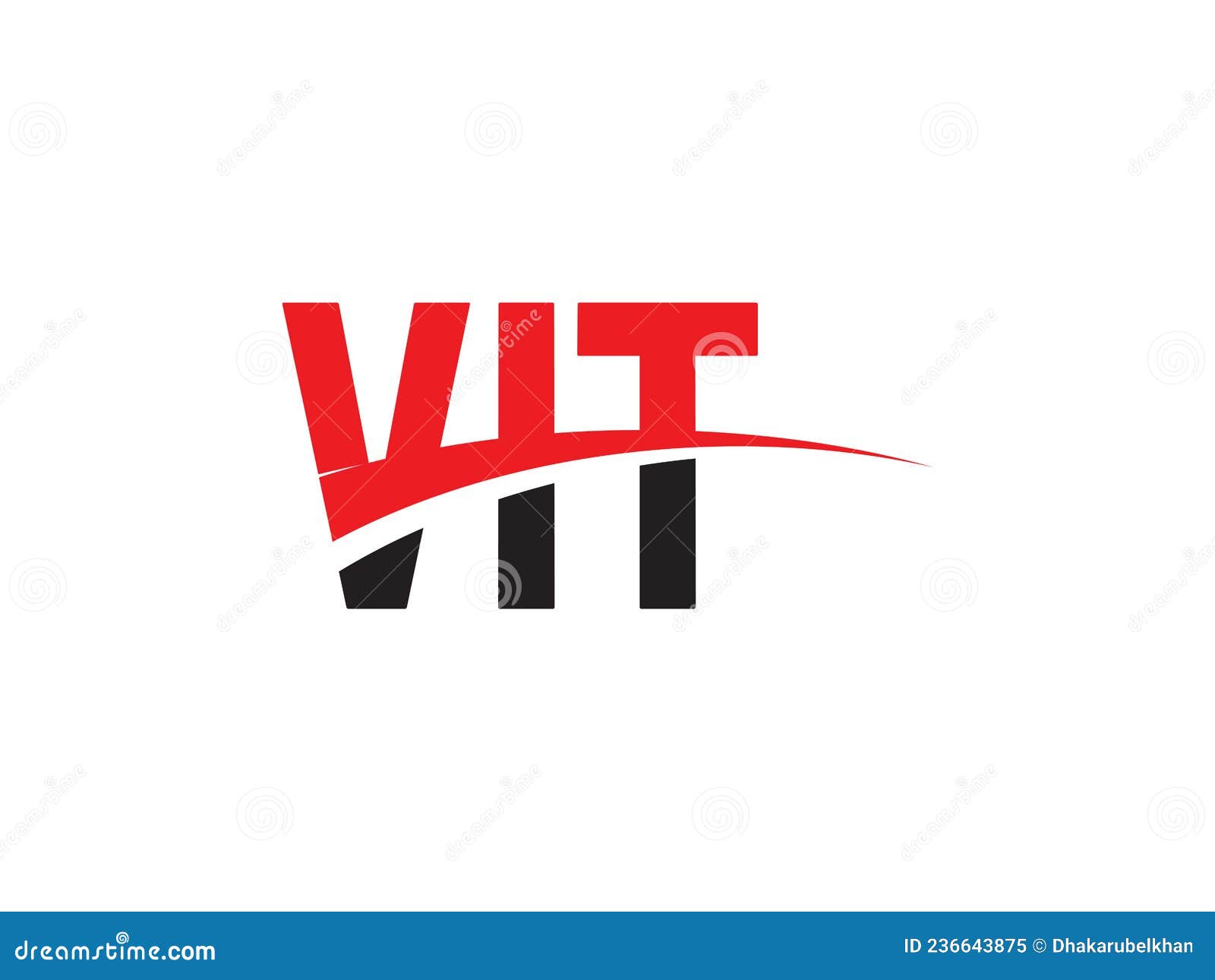 VIT Letter Initial Logo Design Vector Illustration Stock Vector ...