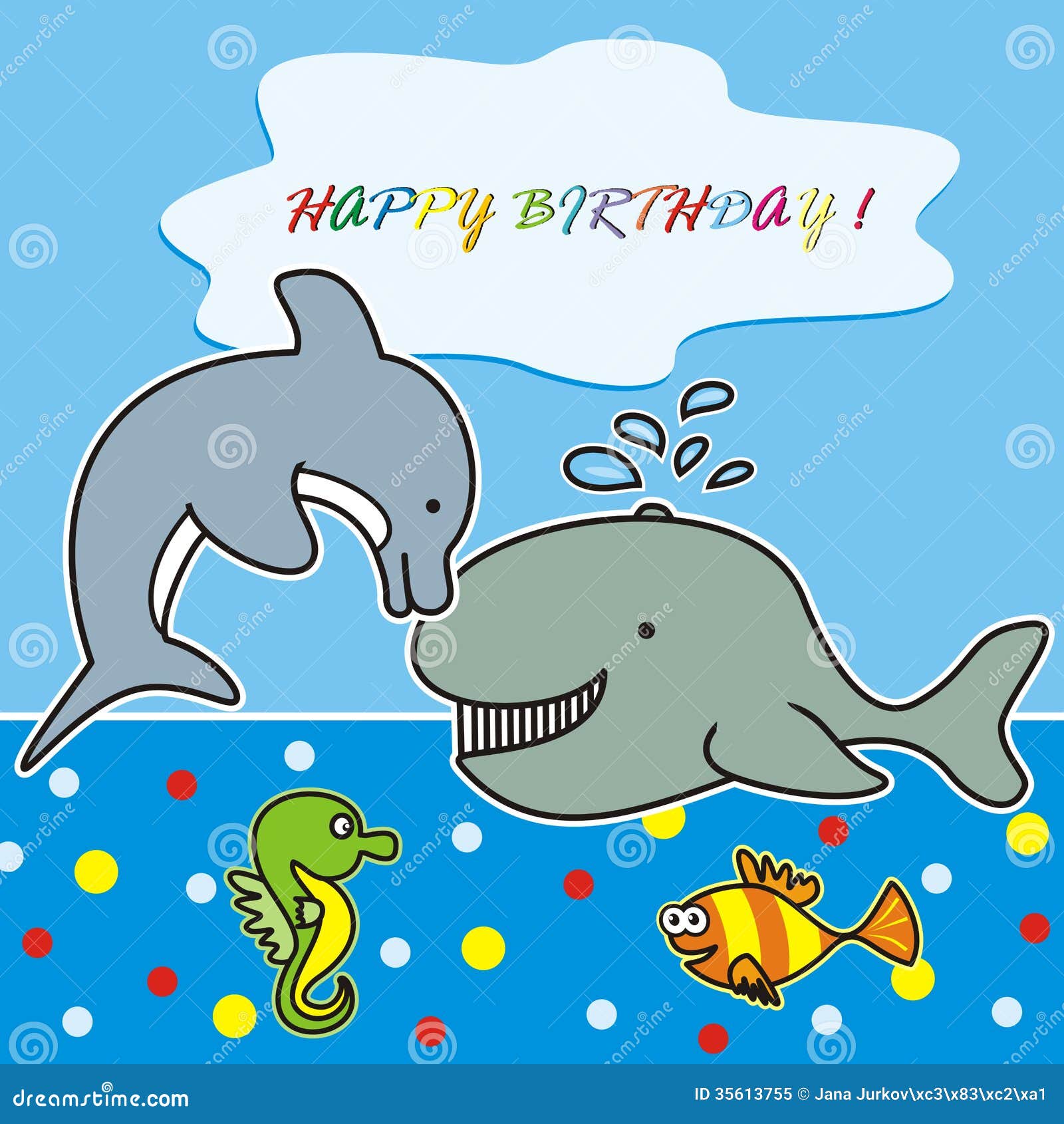 Vita Compleanno-marina Felice Illustrazione Vettoriale - Illustrazione ...