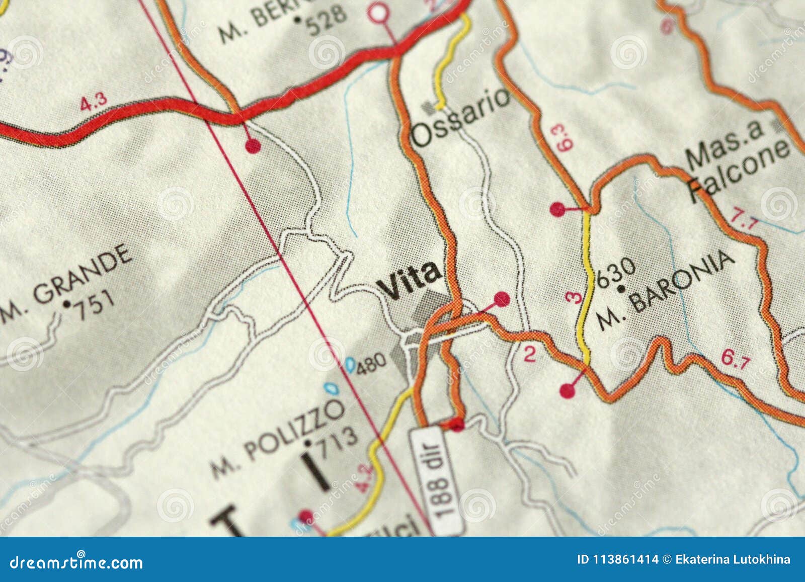 Vita. Map stock photo. Image of europe, cartography - 113861414