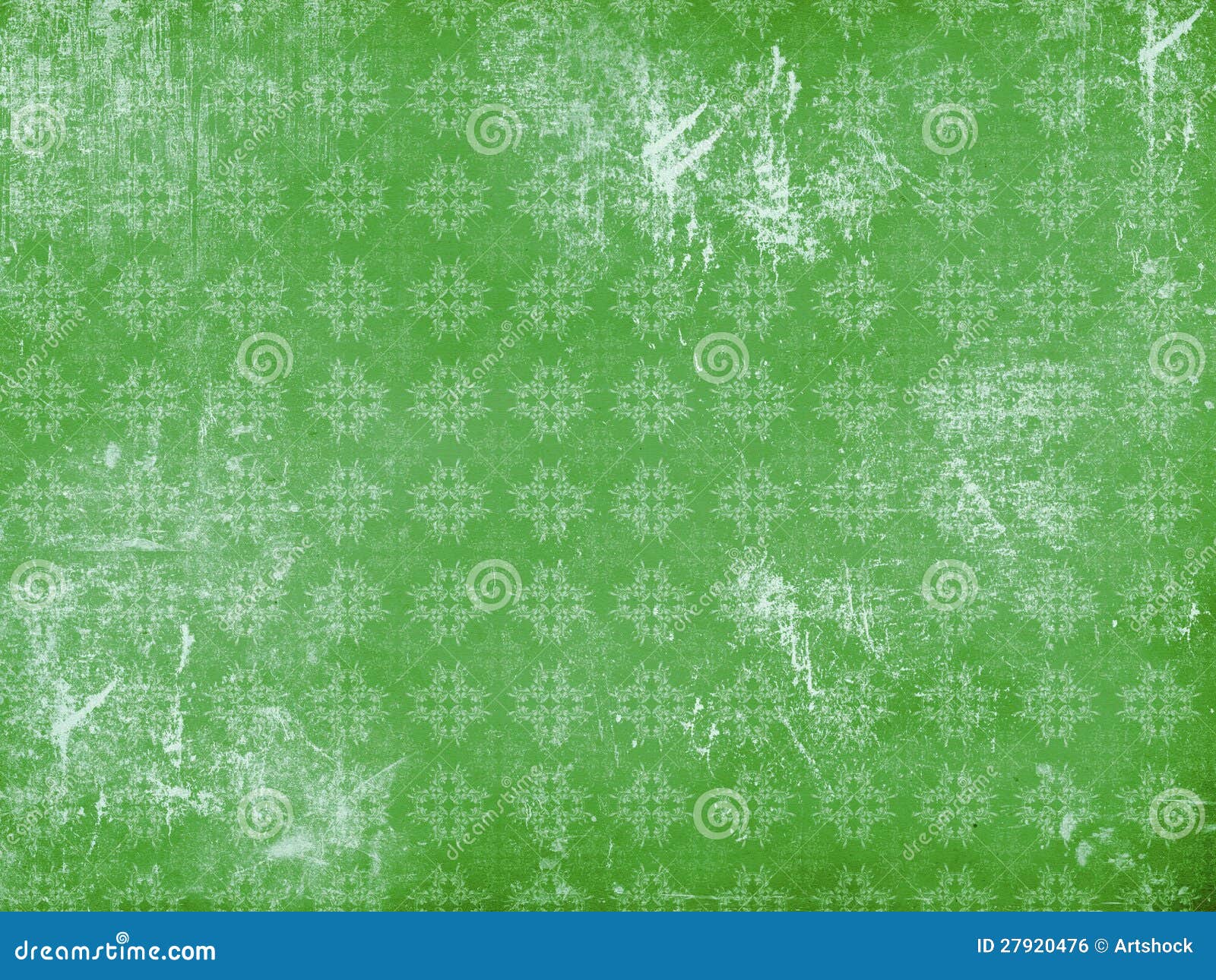 Vitage Flourish Pattern Green Background Stock Illustration ...