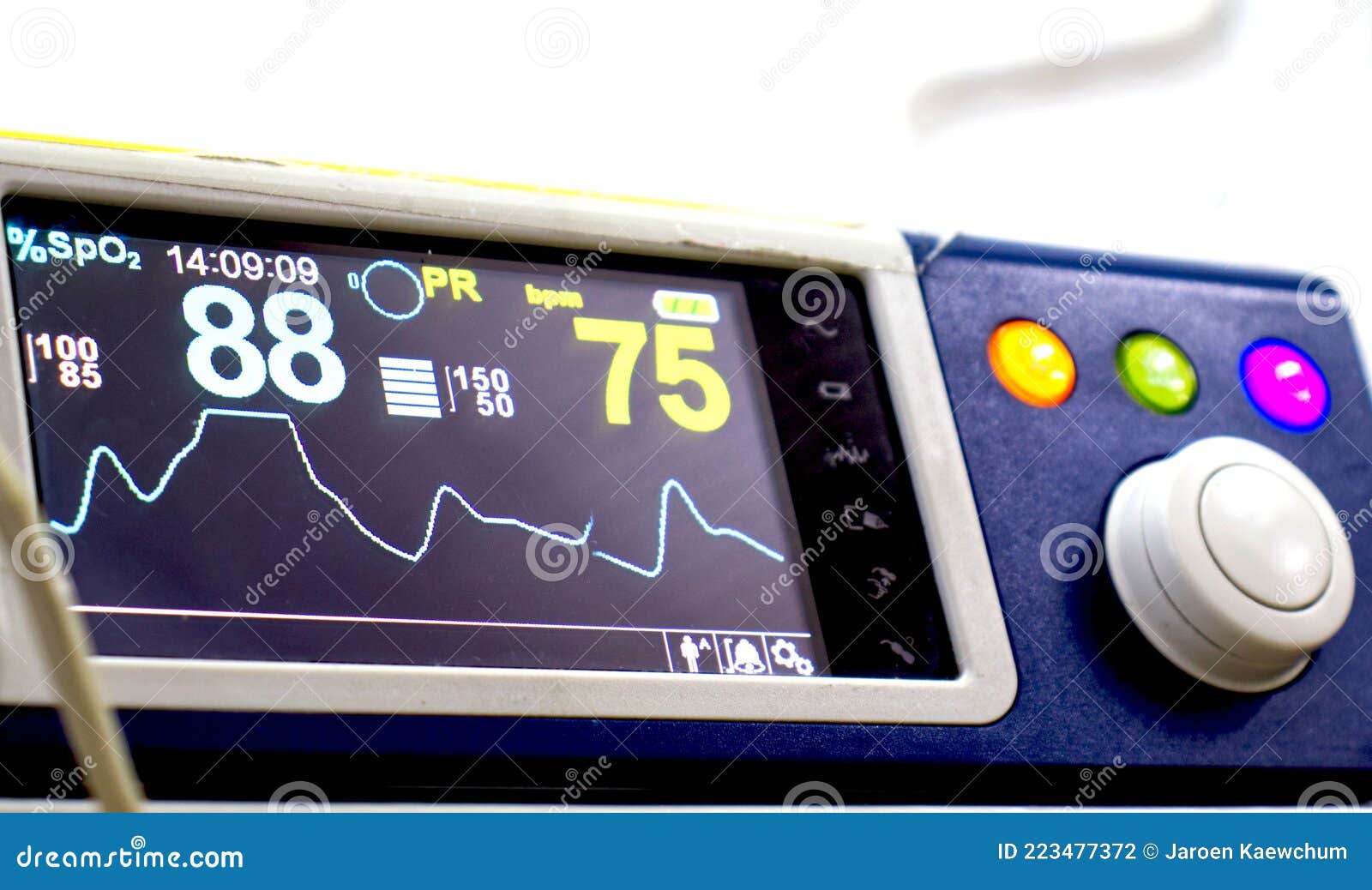 Vital signs monitor stock photo. Image of delay, clinics - 223477372