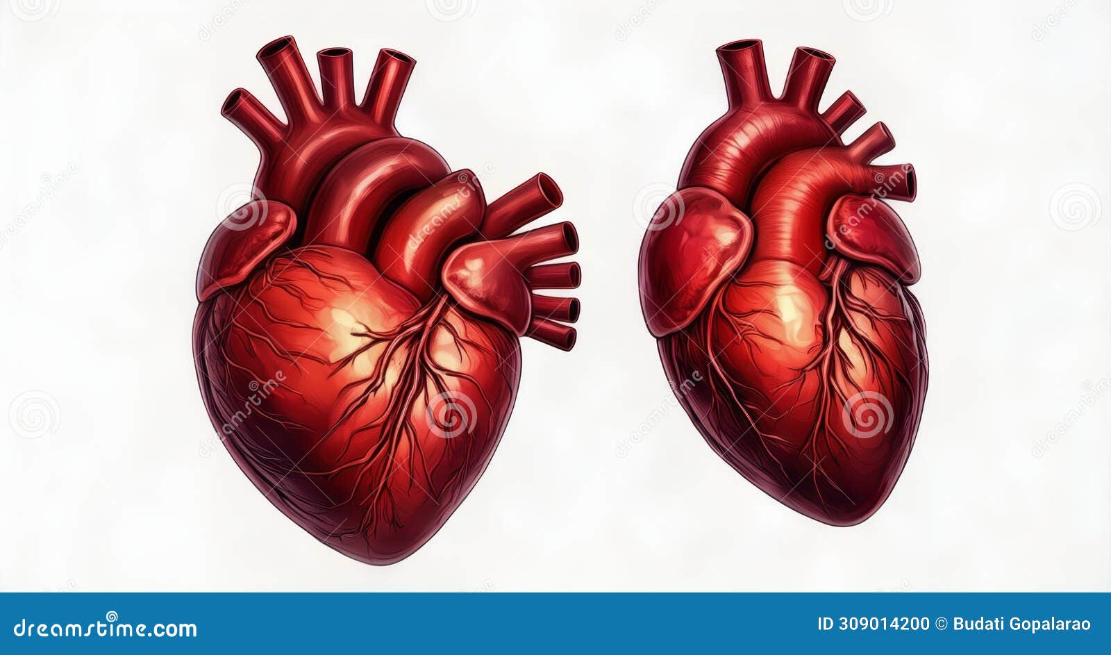 3d Anatomically Detailed Human Heart Model Stock Image | CartoonDealer ...