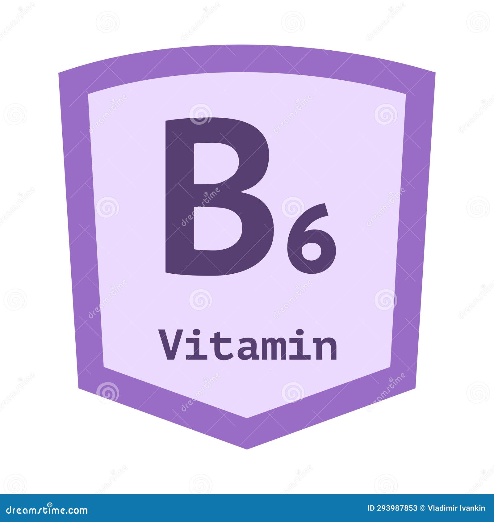 Vitamin B6 Emblem Vector Isolated Stock Vector - Illustration of icon ...