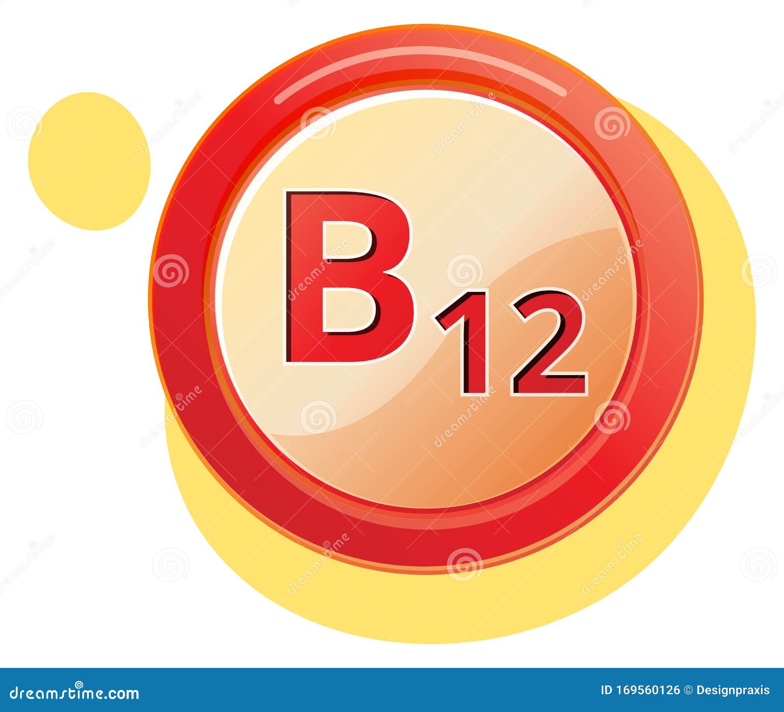 Vitamin B12 Icon stock illustration. Illustration of circle - 169560126