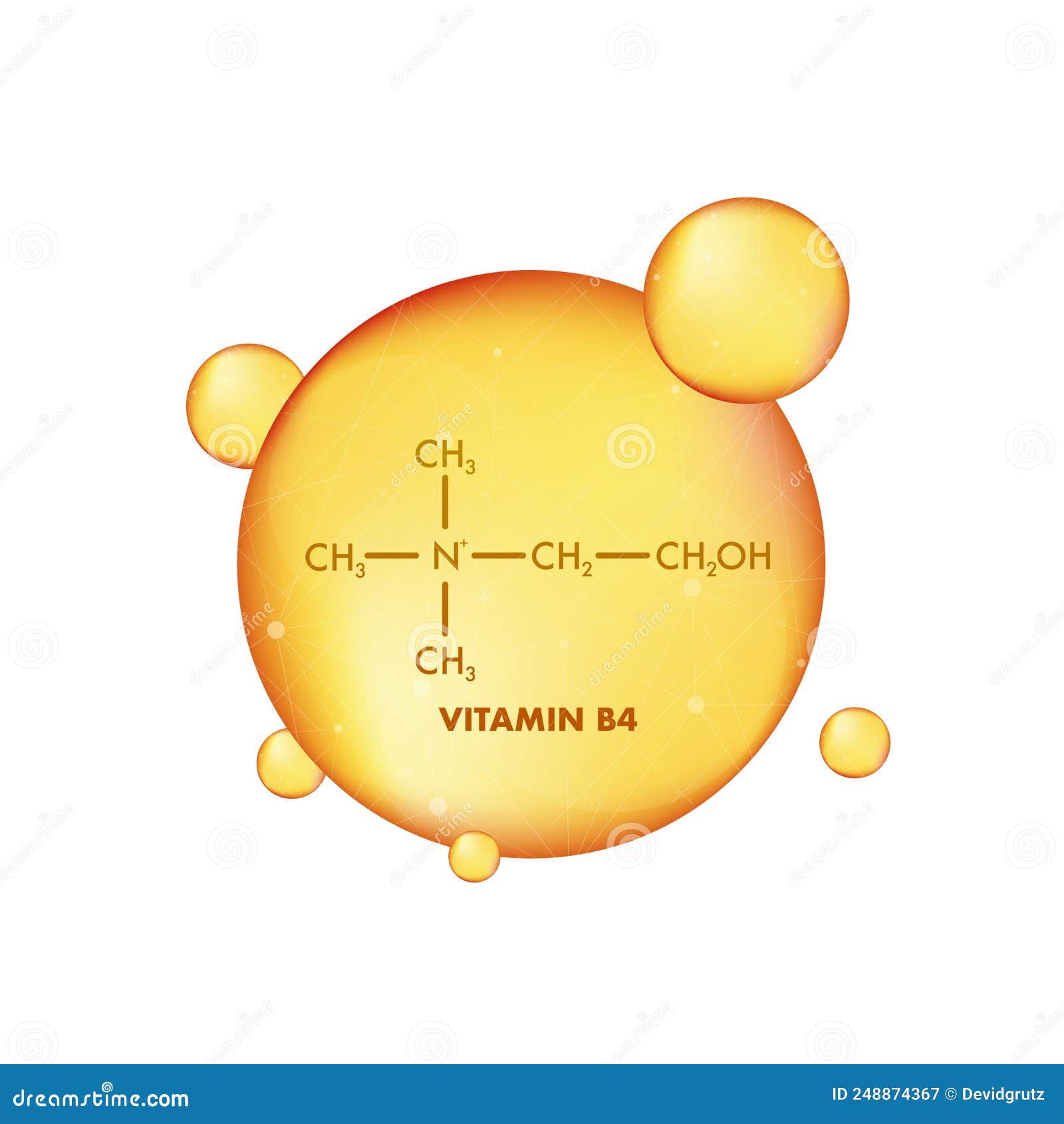 Vitamin B4. Vitamin B4 Icon Structure Stock Vector - Illustration of ...