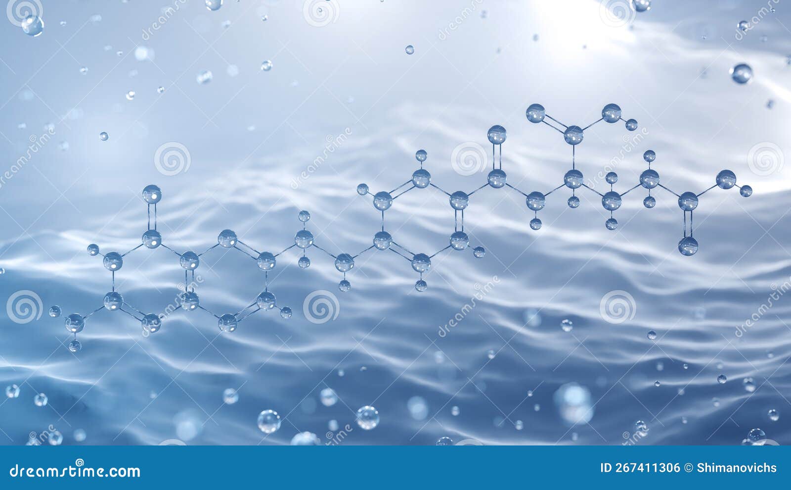 Vitamin B9 Molecular Structure, 3d Model Molecule Folic Acid ...