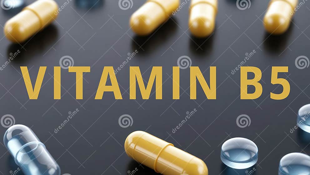 Vitamin B5 Text Name of Vitamin Tablets Stock Illustration ...