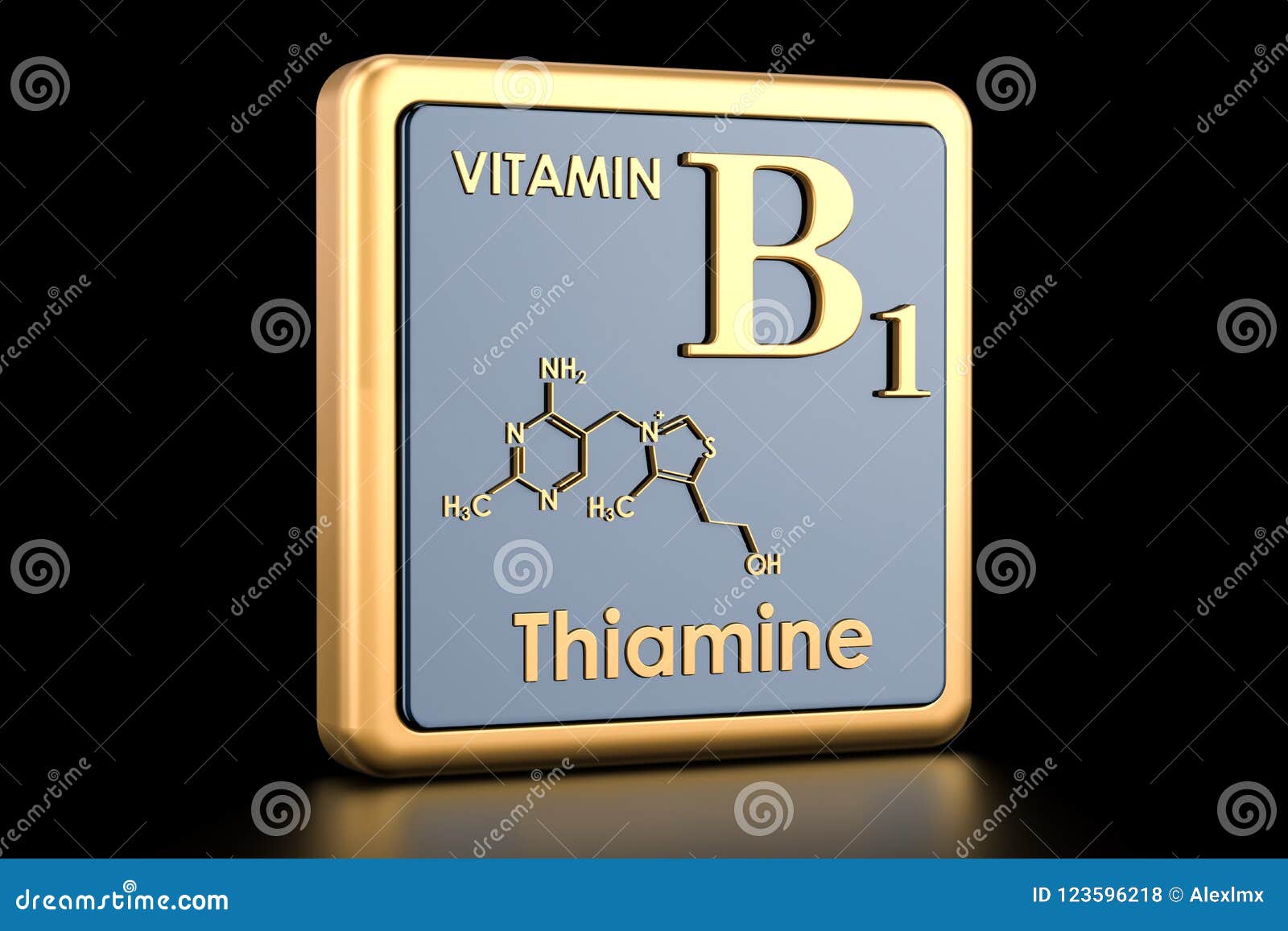 Vitamin B1. Thiamine Molecular Chemical Formula. Infographics. Vector ...