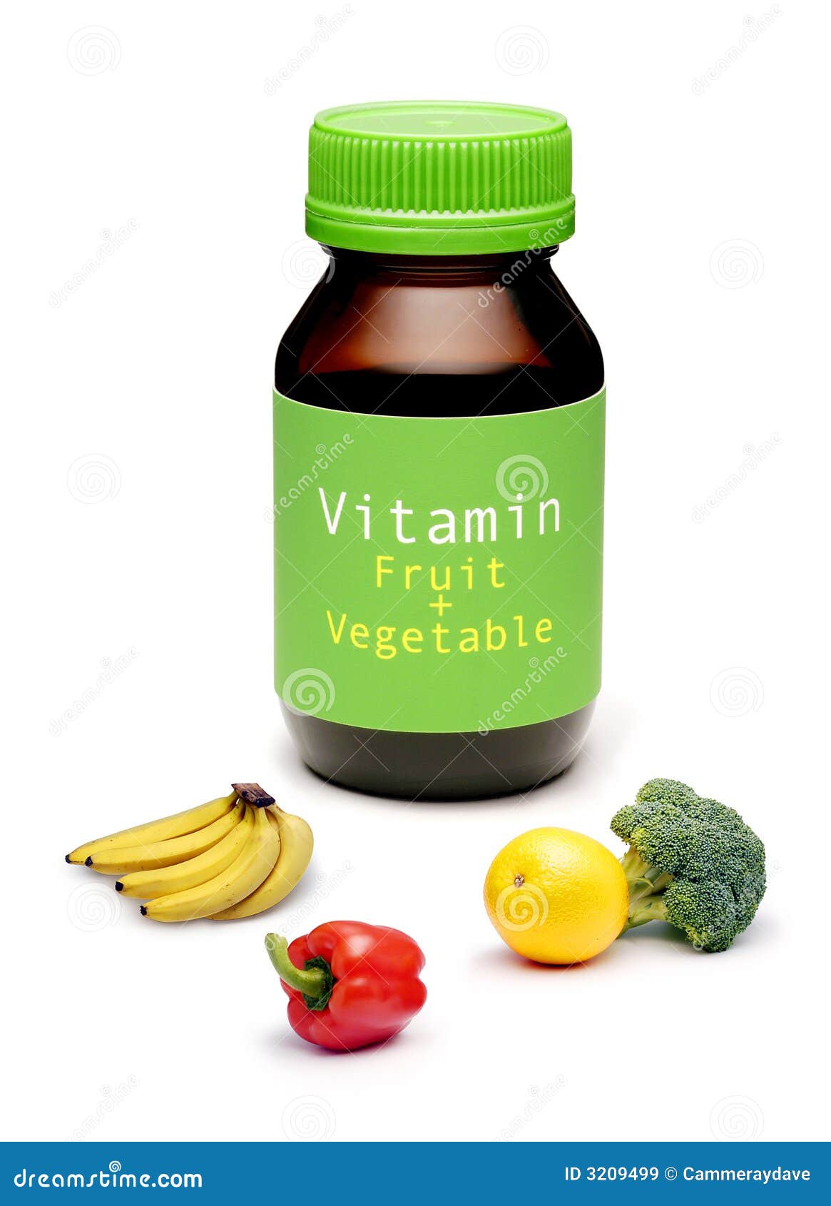 Vitamin Bottle Fruit Vegetables Stock Image - Image of bottle, calories ...