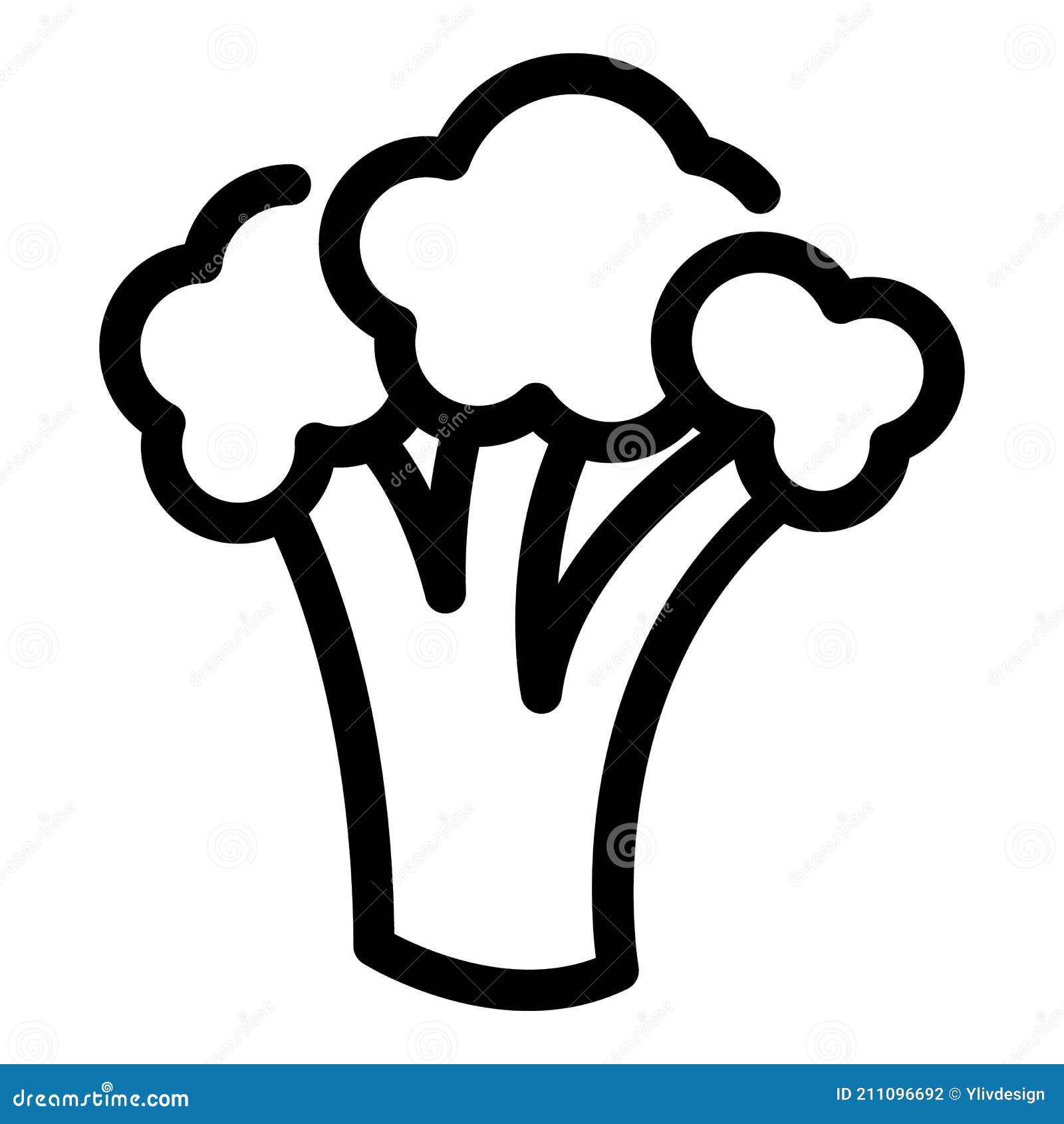 Vitamin Broccoli Icon, Outline Style Stock Vector - Illustration of ...